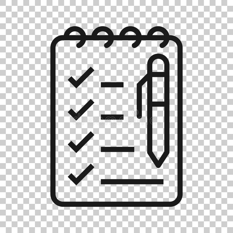 To Do List Icon in Flat Style. Document Checklist Vector Illustration ...