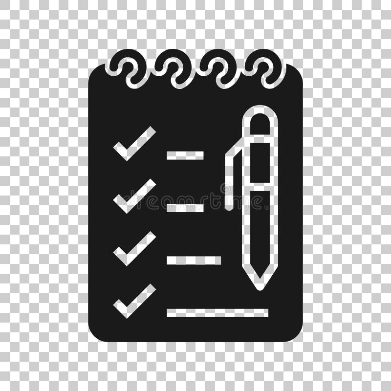 To Do List Icon in Flat Style. Document Checklist Vector Illustration ...