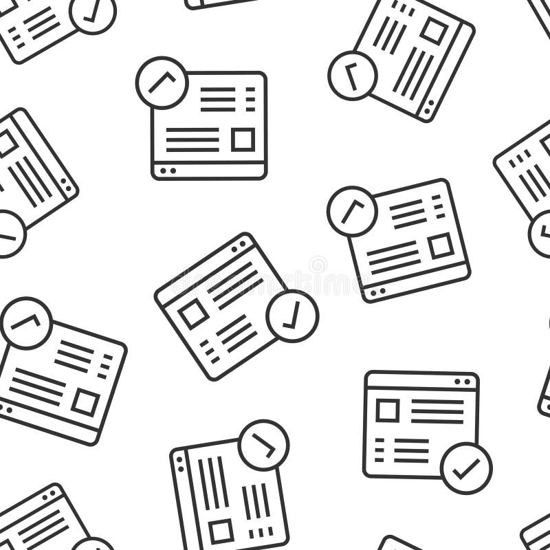 Document Checklist Icon in Comic Style. Report Cartoon Vector ...