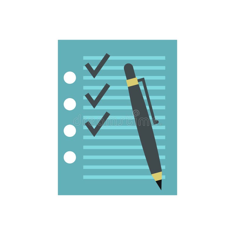 To Do List Icon, Flat Style Stock Illustration - Illustration of list ...