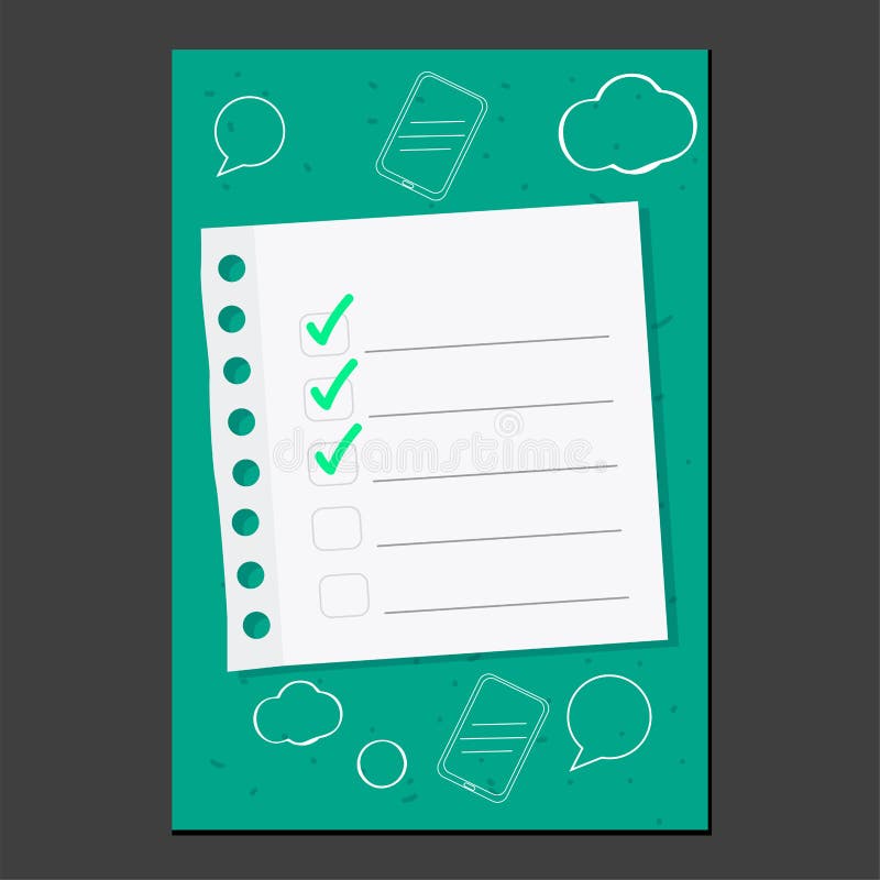 To do list illustration stock vector. Illustration of paper - 167712806