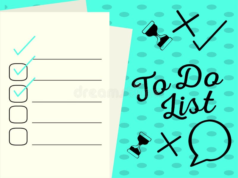 To do list illustration stock vector. Illustration of notepad - 167713042