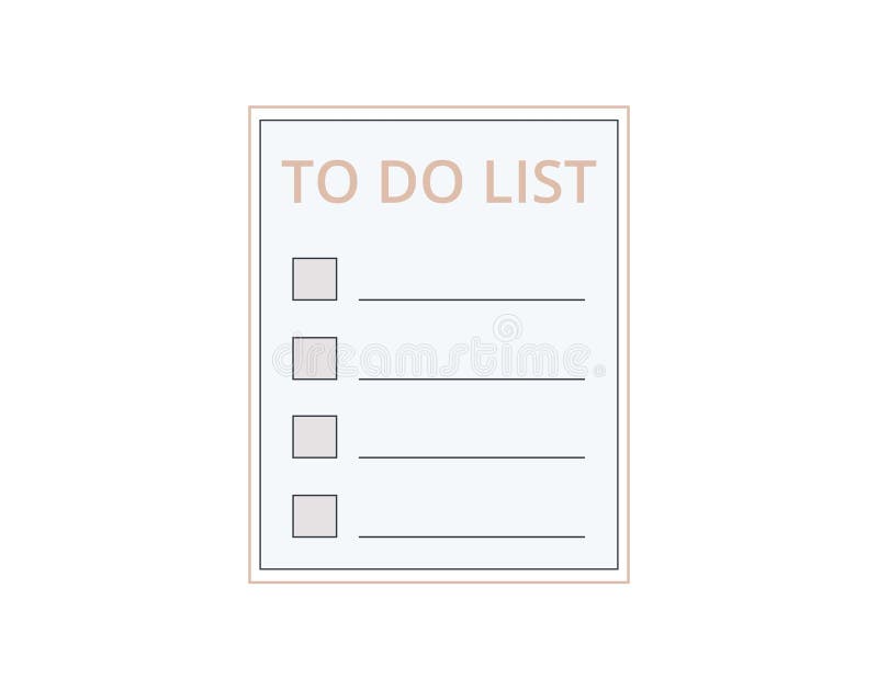 To Do List Illustration with Flat Design. Concept of Journaling and ...