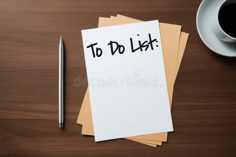 To Do List: Inscription Text Words on Paper Stock Illustration ...