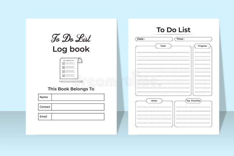 To-do List KDP Interior. Task Planner Log Book. daily Checklist Planner ...