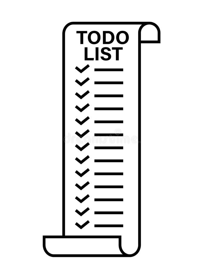 To Do List Line Icon. Clipart Image Stock Vector - Illustration of note ...