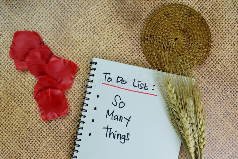 To Do List - so Many Things Write on a Book Isolated on Wooden Table ...