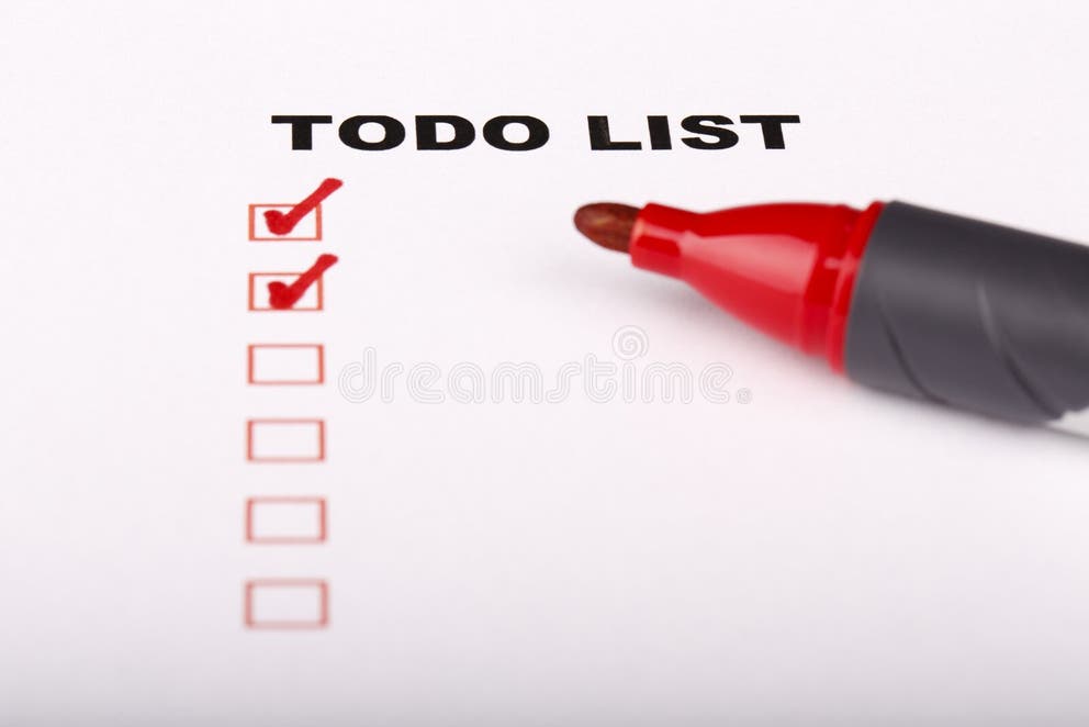 To Do list with marker stock image. Image of list, survey - 43385637
