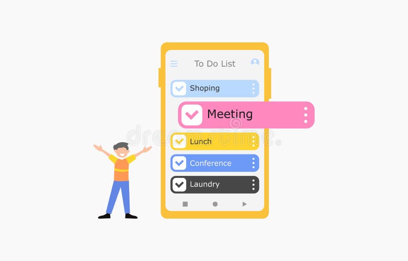 To do list mobile stock vector. Illustration of form - 110188348