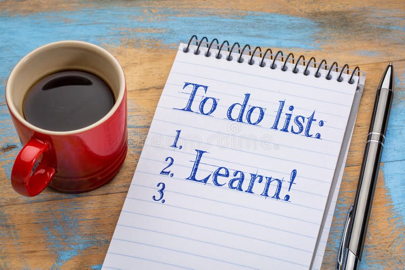 To Do List in a Notebook - Learn Stock Image - Image of resolution ...