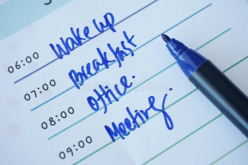 To Do List in Notebook with Office Suppliers on Desk. Stock Image ...