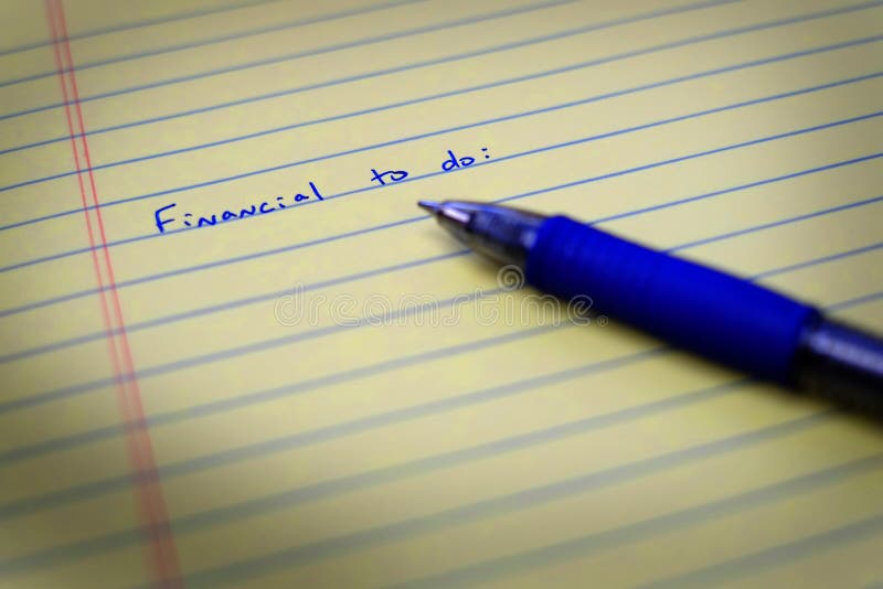 To Do List on Notebook Paper and Pen Financial Stock Image - Image of ...