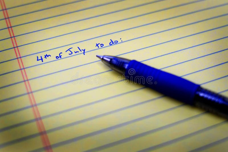 To Do List on Notebook Paper and Pen Stock Image - Image of idea ...