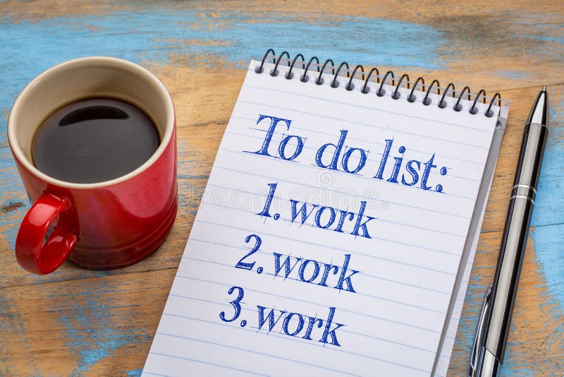 To Do List in Notebook - Work Stock Photo - Image of stress, work: 88581954