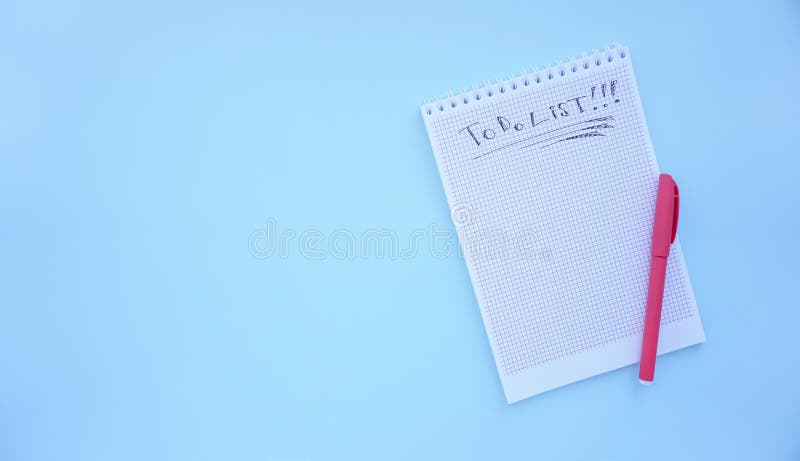 To-do List. Notepad with To-do List. Pen Notepad for Writing Photo ...