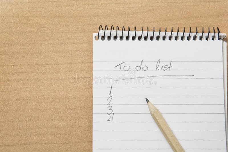 To do list stock photo. Image of pencil, blank, paper - 68593892
