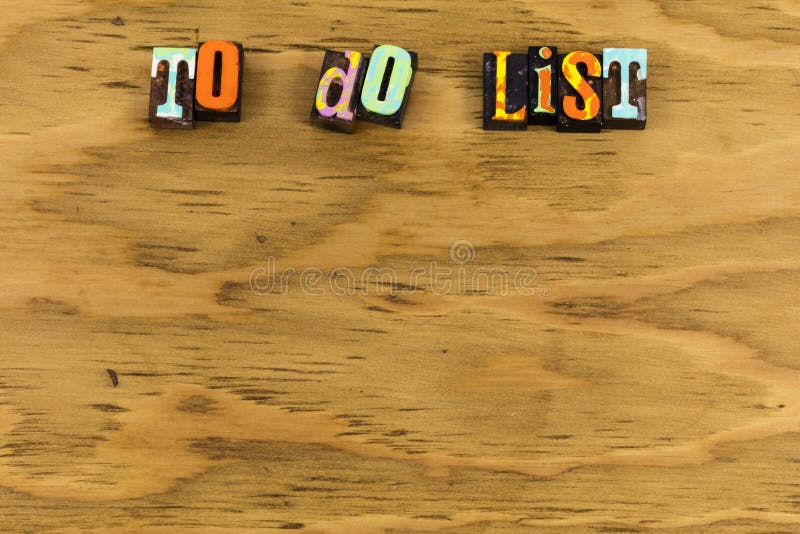 To Do List Organization Calendar Stock Image - Image of letterpress ...