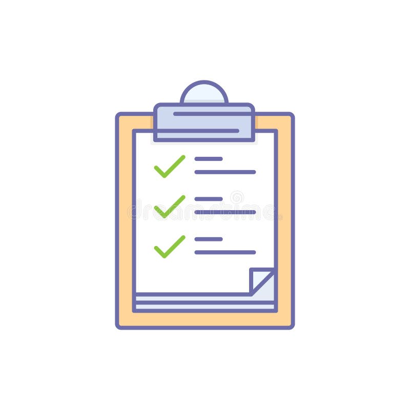 To Do List Paper Clipboard Vector Icon Symbol Isolated on White ...