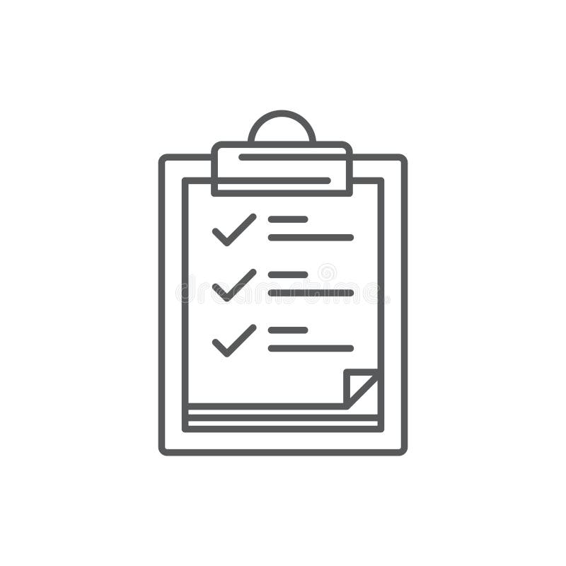 To Do List Paper Clipboard Vector Icon Symbol Isolated on White ...