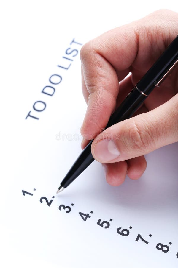 To do list on paper stock photo. Image of reminder, sheet - 103062286