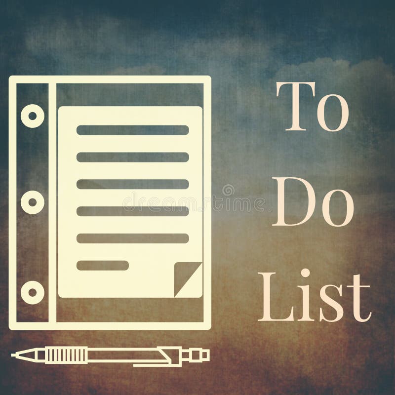 To Do List Pen and Paper Notes Stock Illustration - Illustration of ...