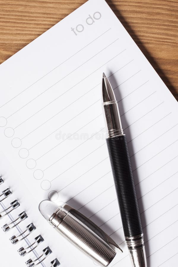 To do list and pen stock image. Image of page, office - 80833635