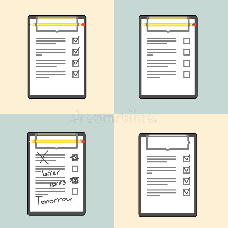 To Do List with Pencil Filled Up Stock Vector - Illustration of message ...