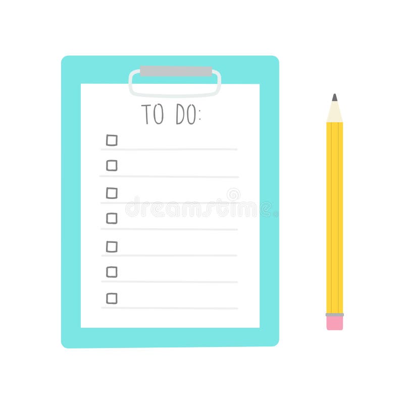 To do list and pencil. stock vector. Illustration of hand - 85002529