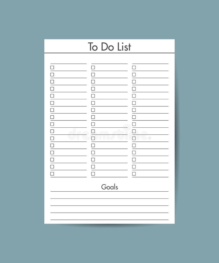 To Do List or Plan. All Tasks Completed Stock Vector - Illustration of ...