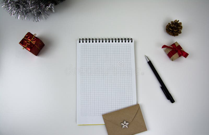 To-do List and Plan for Next Year. Notepad, Envelope, Gift and Pen on ...