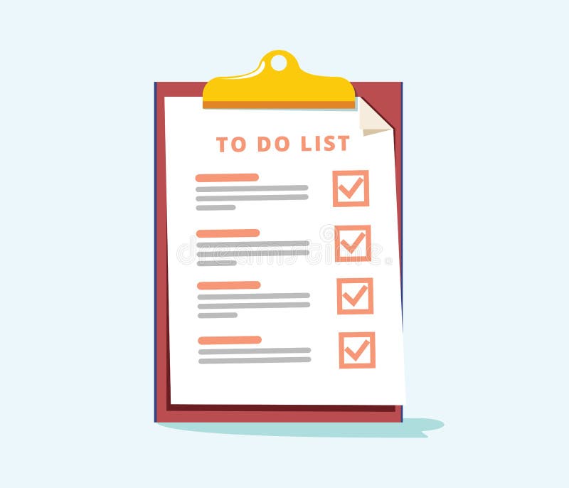 To Do List or Planning Concept. Paper Sheets with Check Marks Icon, All ...