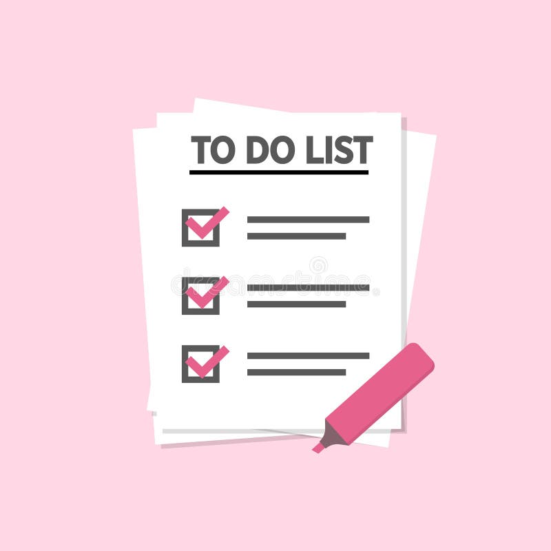 To Do List or Planning Icon Concept. Vector Stock Vector - Illustration ...
