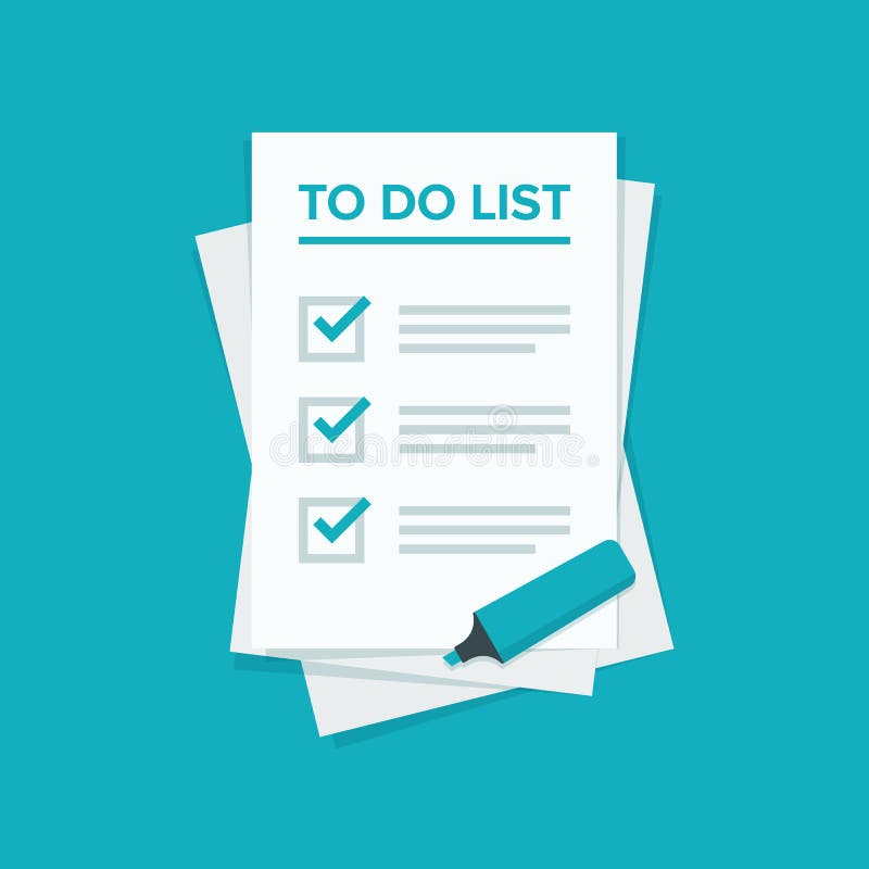 To Do List or Planning Vector Icon Concept Stock Illustration ...