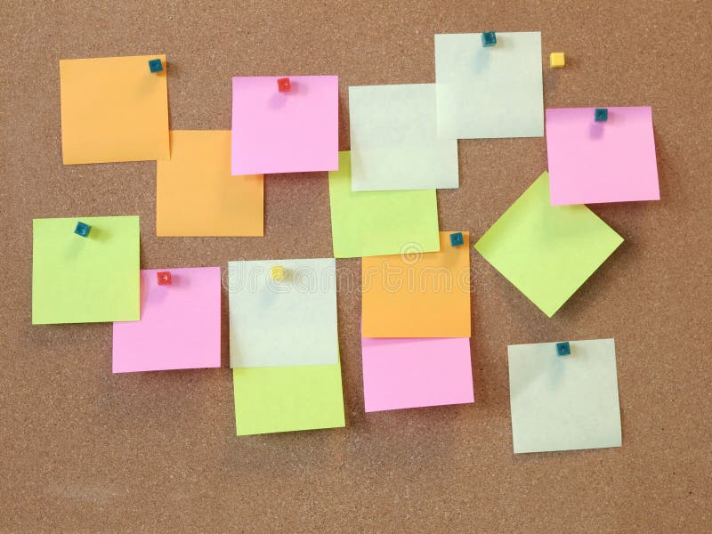 A To Do List with Post it Papers on Cork Notice Board Stock Photo ...