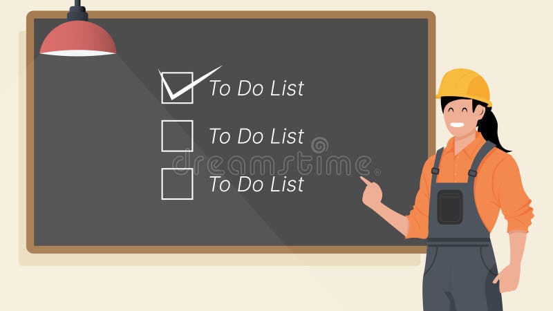 To-Do List Presentation â€ Female Worker Task Management Vector ...