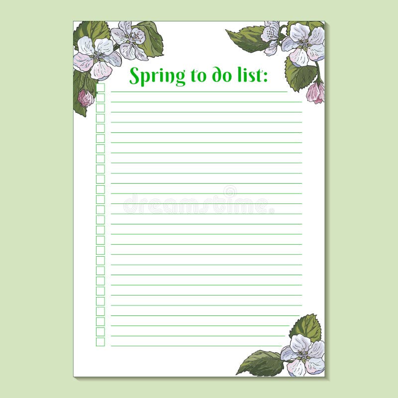 To Do List Printable Template Stock Vector - Illustration of paper ...