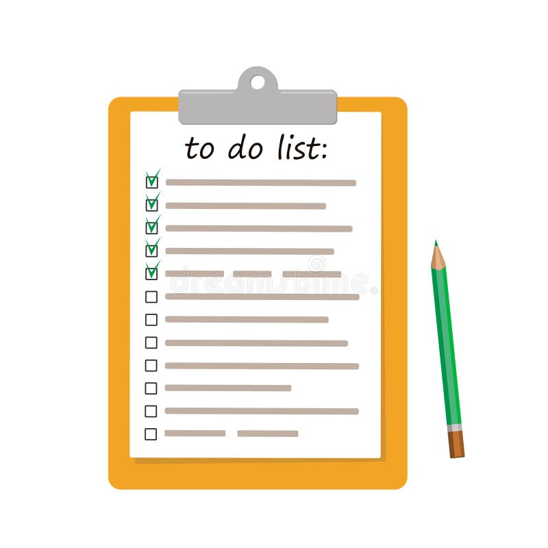 To Do List Reminder stock vector. Illustration of drawing - 74136138