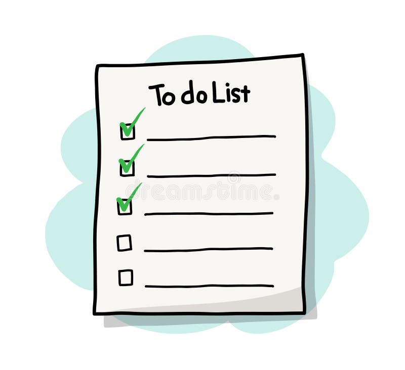 To Do List Reminder stock vector. Illustration of drawing - 74136138