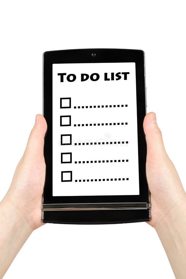 To do list on screen stock image. Image of equipment - 49330521