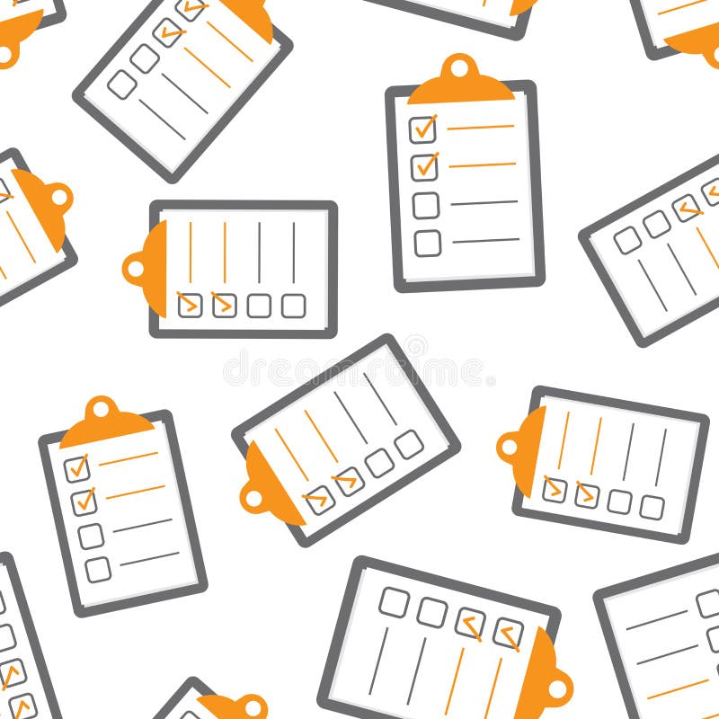 To Do List Seamless Pattern Background. Business Flat Vector Ill Stock ...