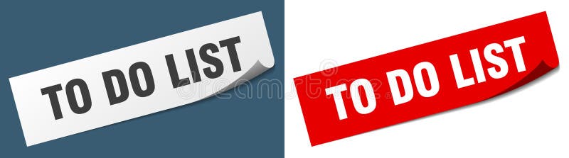 To Do List Sticker. To Do List Sign Set Stock Vector - Illustration of ...