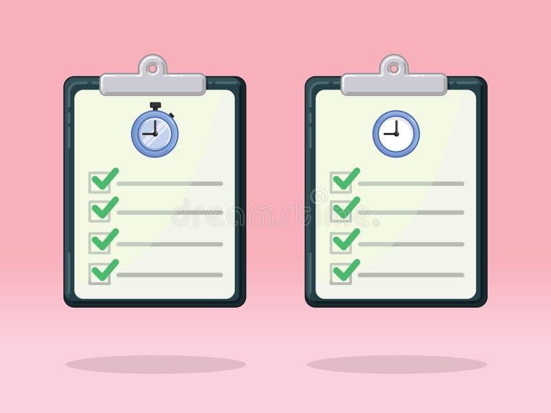To Do List Stopwatch Clock Alarms Stock Vector - Illustration of ...
