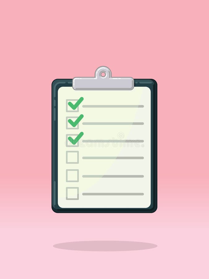 To Do List Tasks Schedule Completed Stock Vector - Illustration of ...