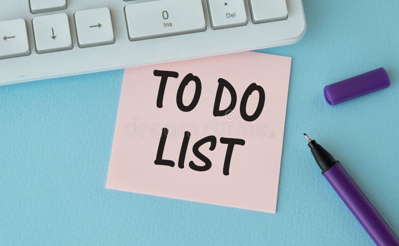 To Do List Text, Close-up a Handwritten Outline of the To-do List on a ...