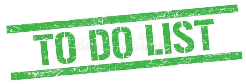TO DO LIST Text on Green Grungy Rectangle Stamp Stock Illustration ...