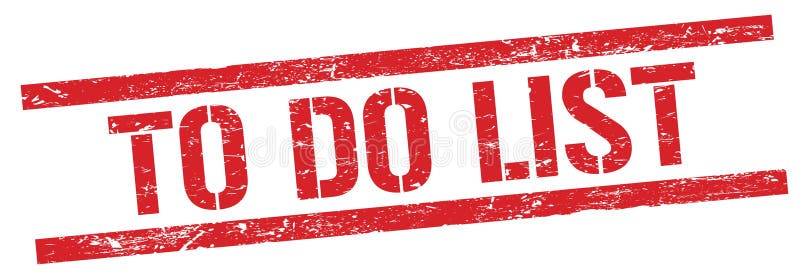 TO DO LIST Text on Red Grungy Rectangle Stamp Stock Illustration ...