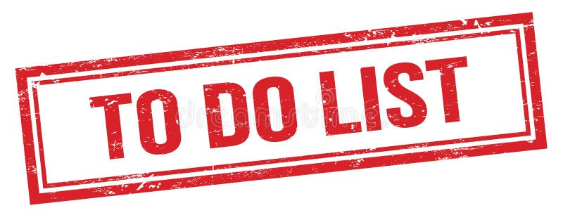 TO DO LIST Text on Red Grungy Vintage Stamp Stock Illustration ...
