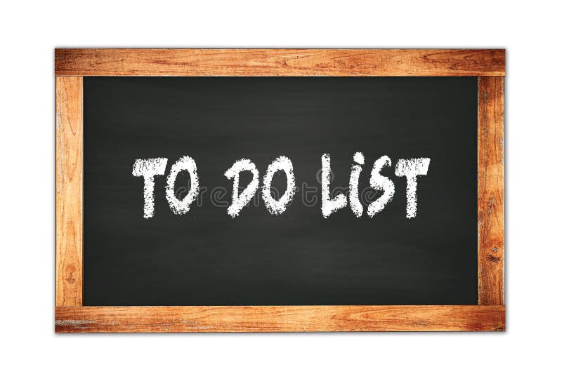 TO DO LIST Text Written on Wooden Frame School Blackboard Stock Photo ...
