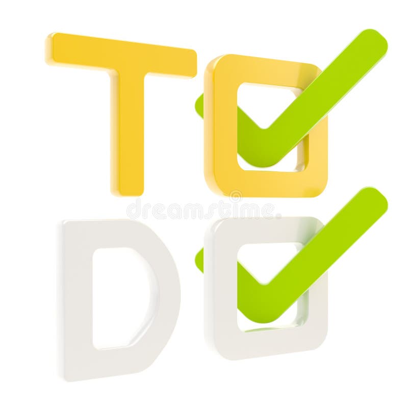 To Do List, Tick in Check Box Isolated Stock Illustration ...