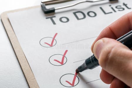 To Do List is Ticked after Completing a Task Stock Photo - Image of ...